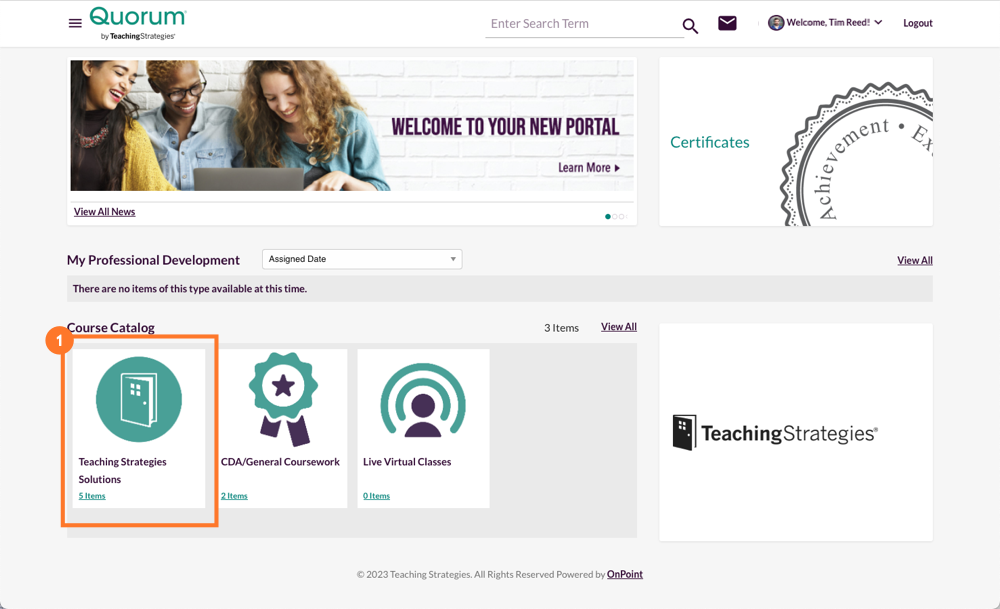 Completing Product Tutorials in Quorum