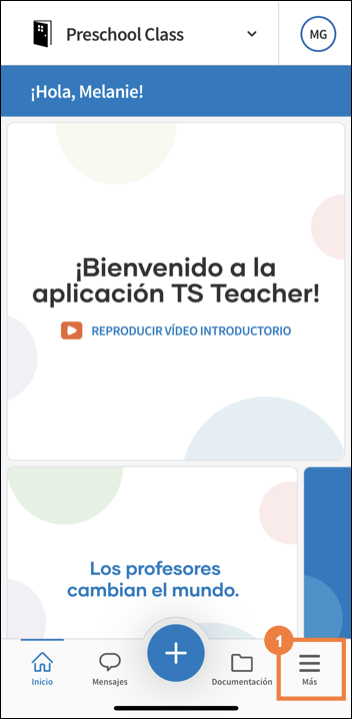Uso de Mega Minutos en la aplicación Teaching Strategies Teacher