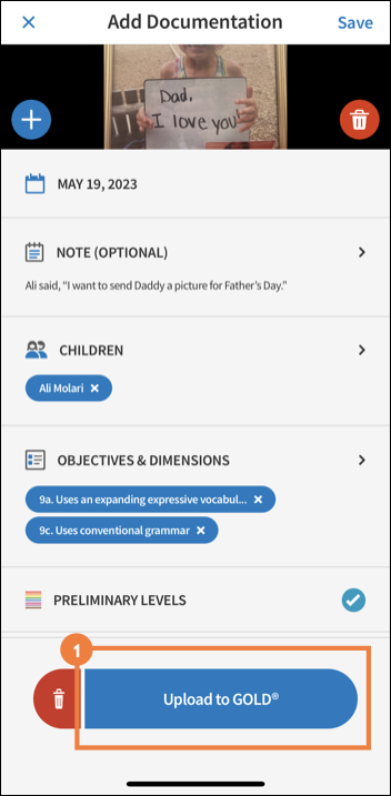 Adding Documentation on the Teaching Strategies Teacher App