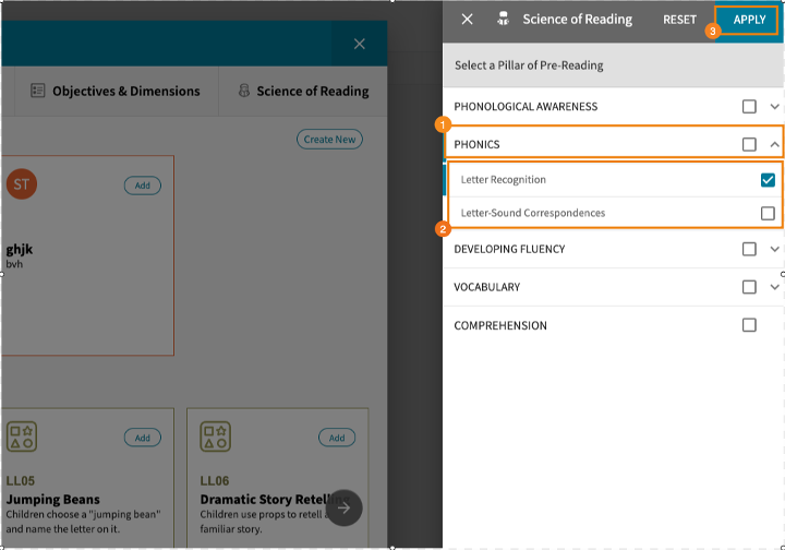 Science of Reading Filter