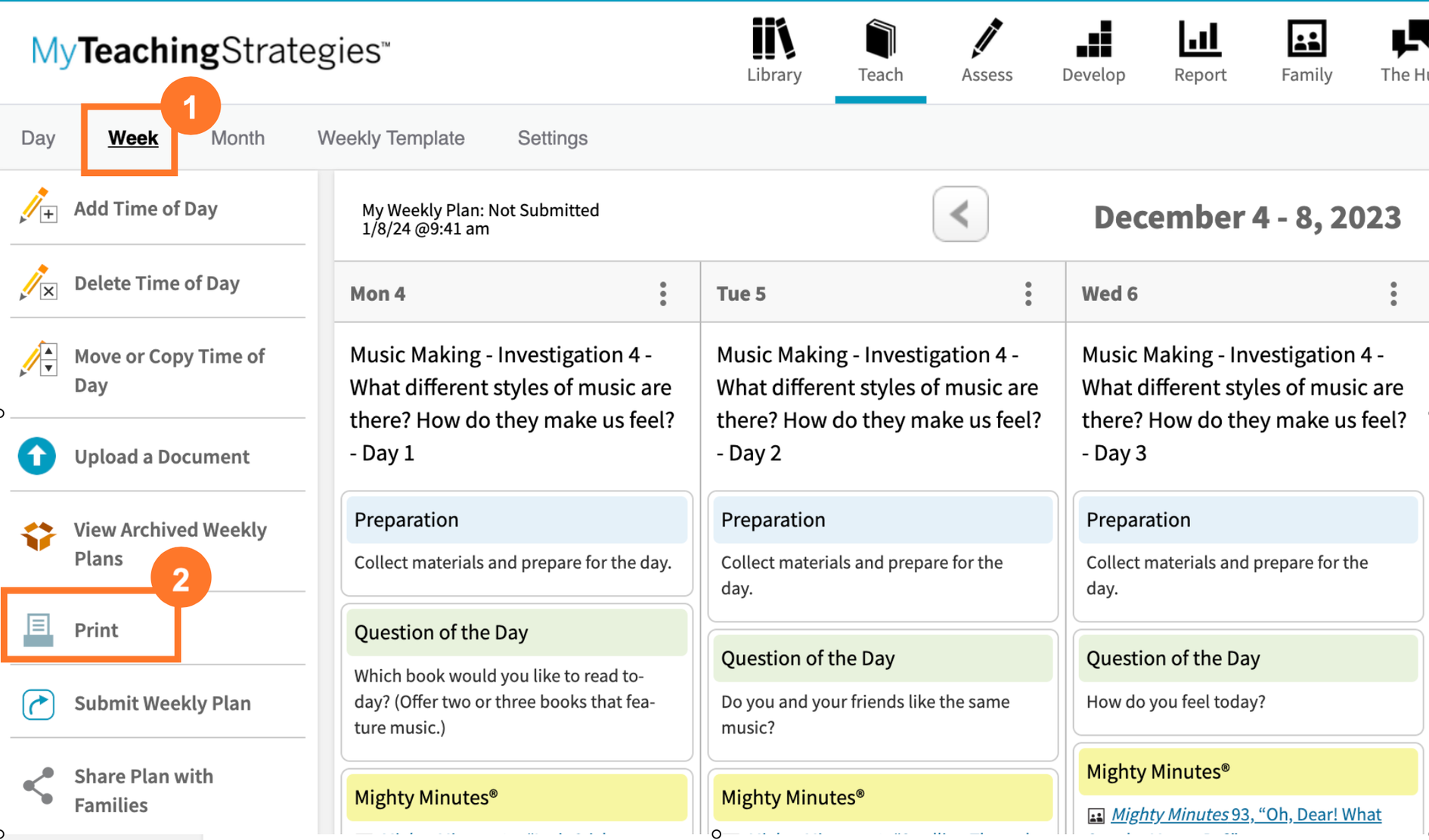 Now Available: Print Intentional Teaching Experiences and Mighty ...