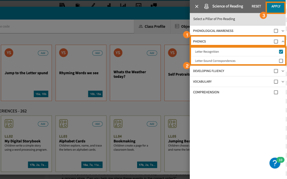 Science of Reading Filter