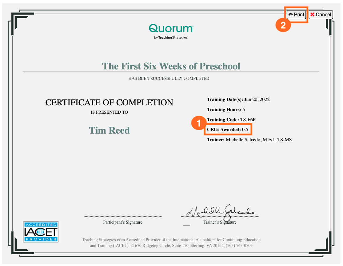 Accessing Completed Online Professional Development Certificates