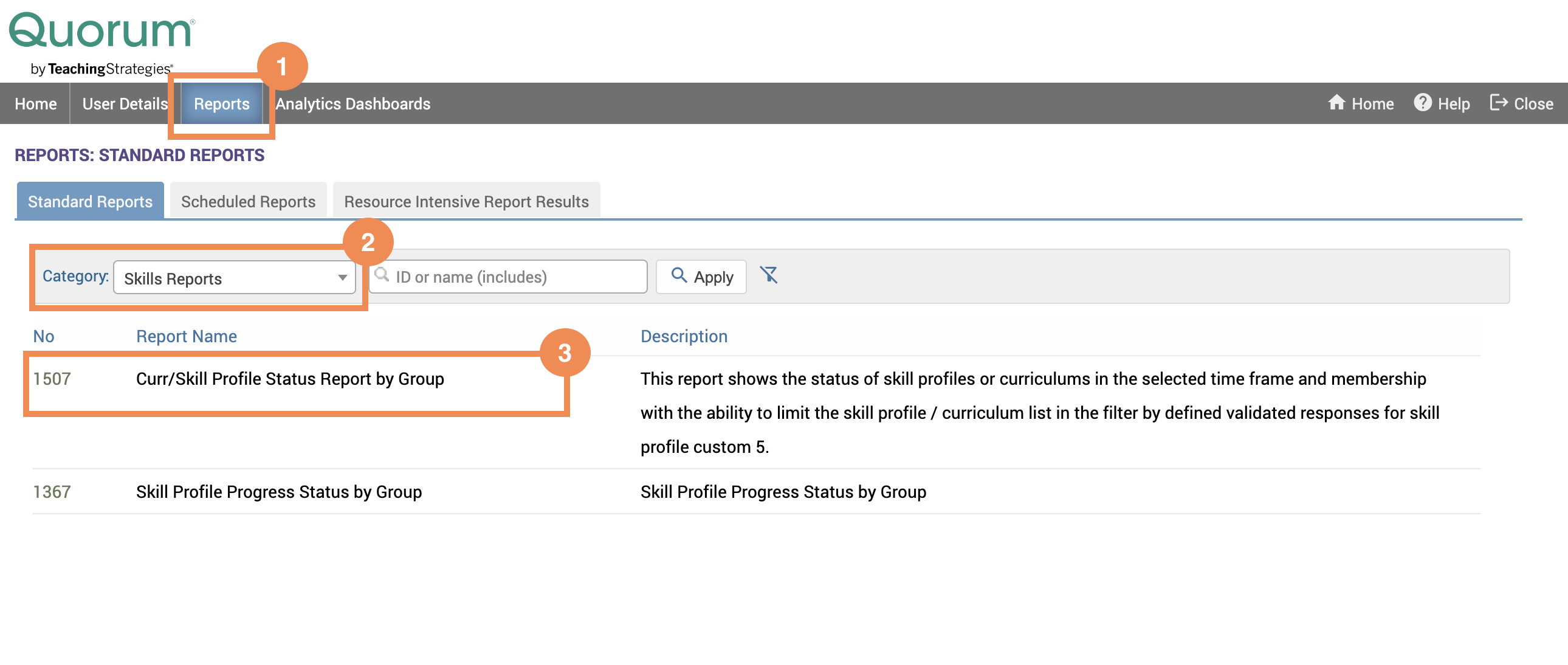Generating Reports in Quorum