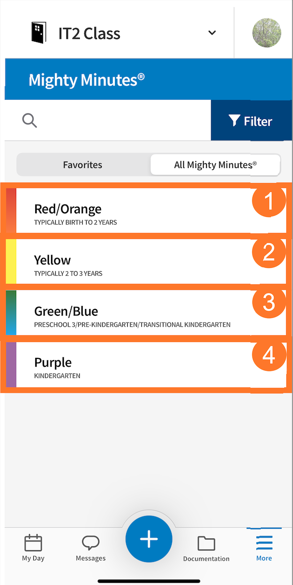 Using Mighty Minutes on the Teaching Strategies Teacher App