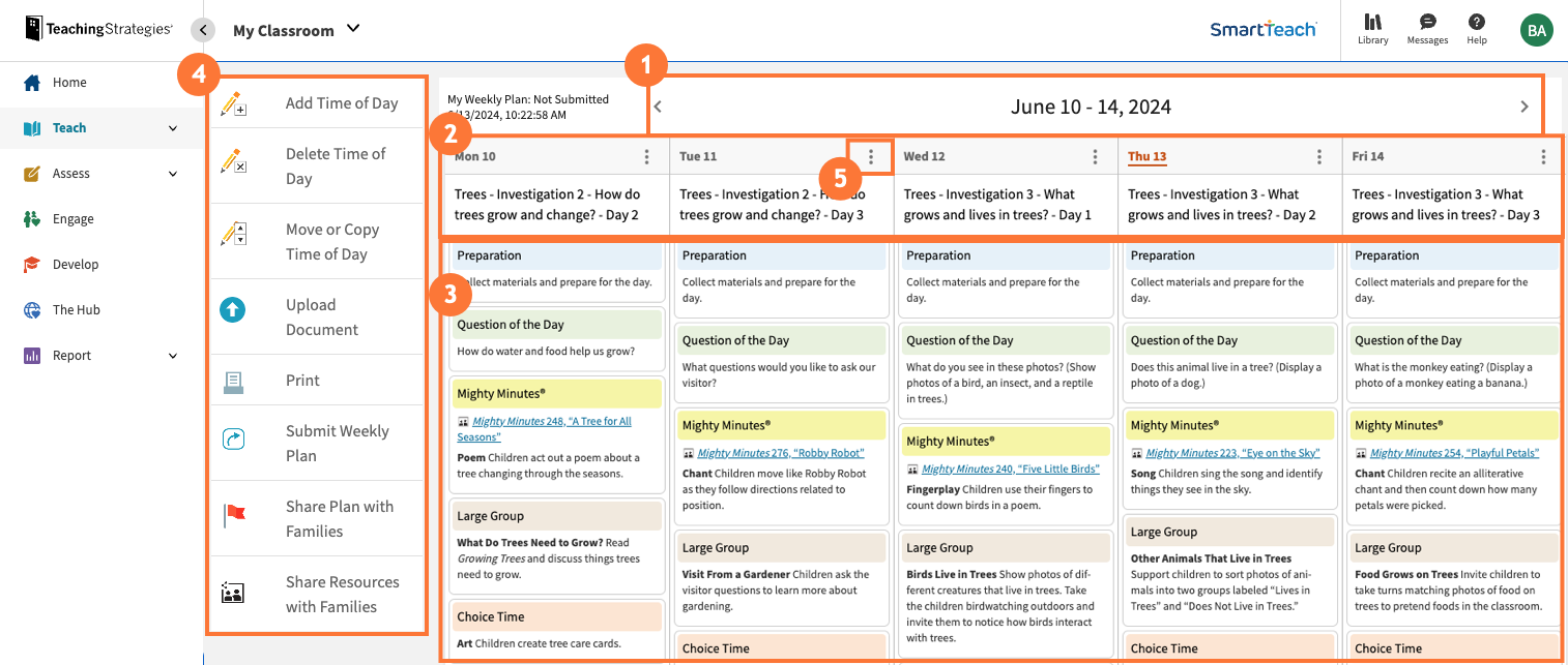Planning with the Week View