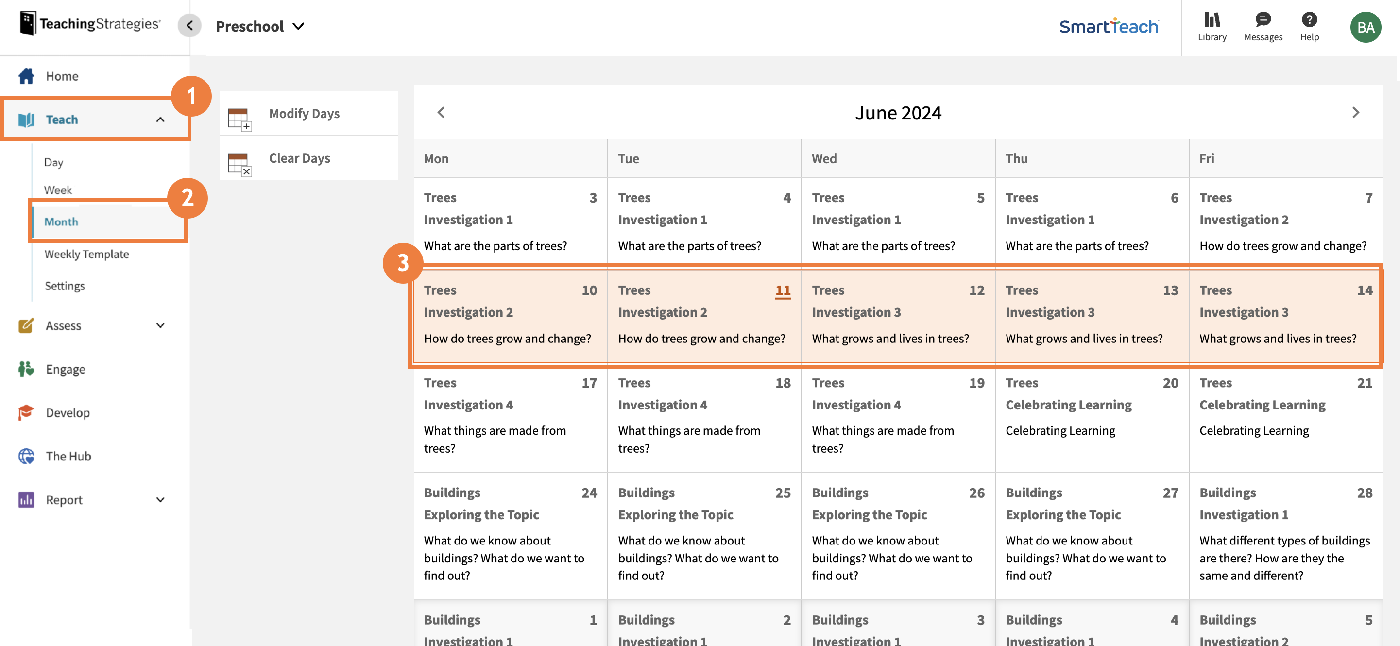 Planning with the Week View