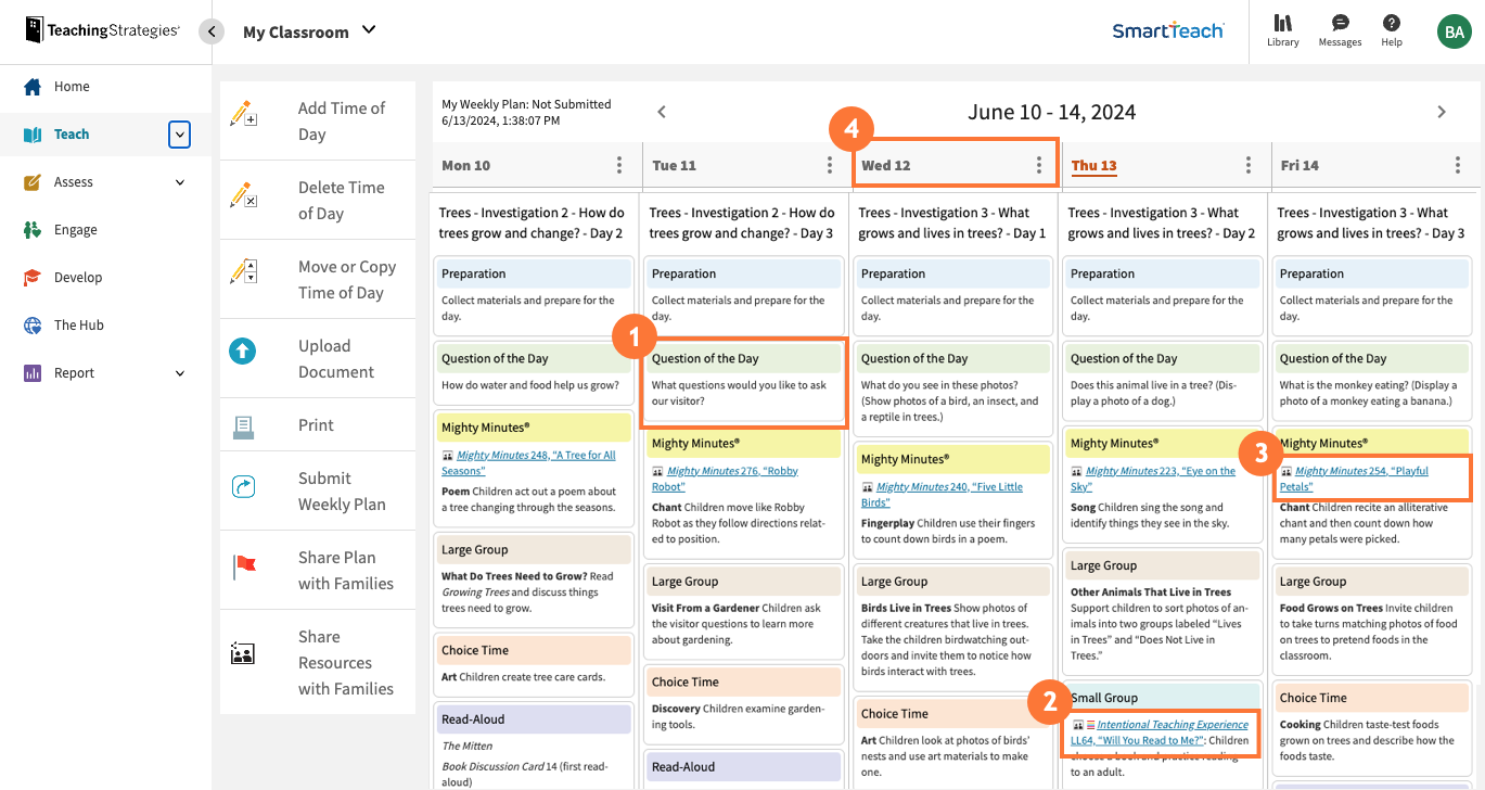 Planning with the Week View