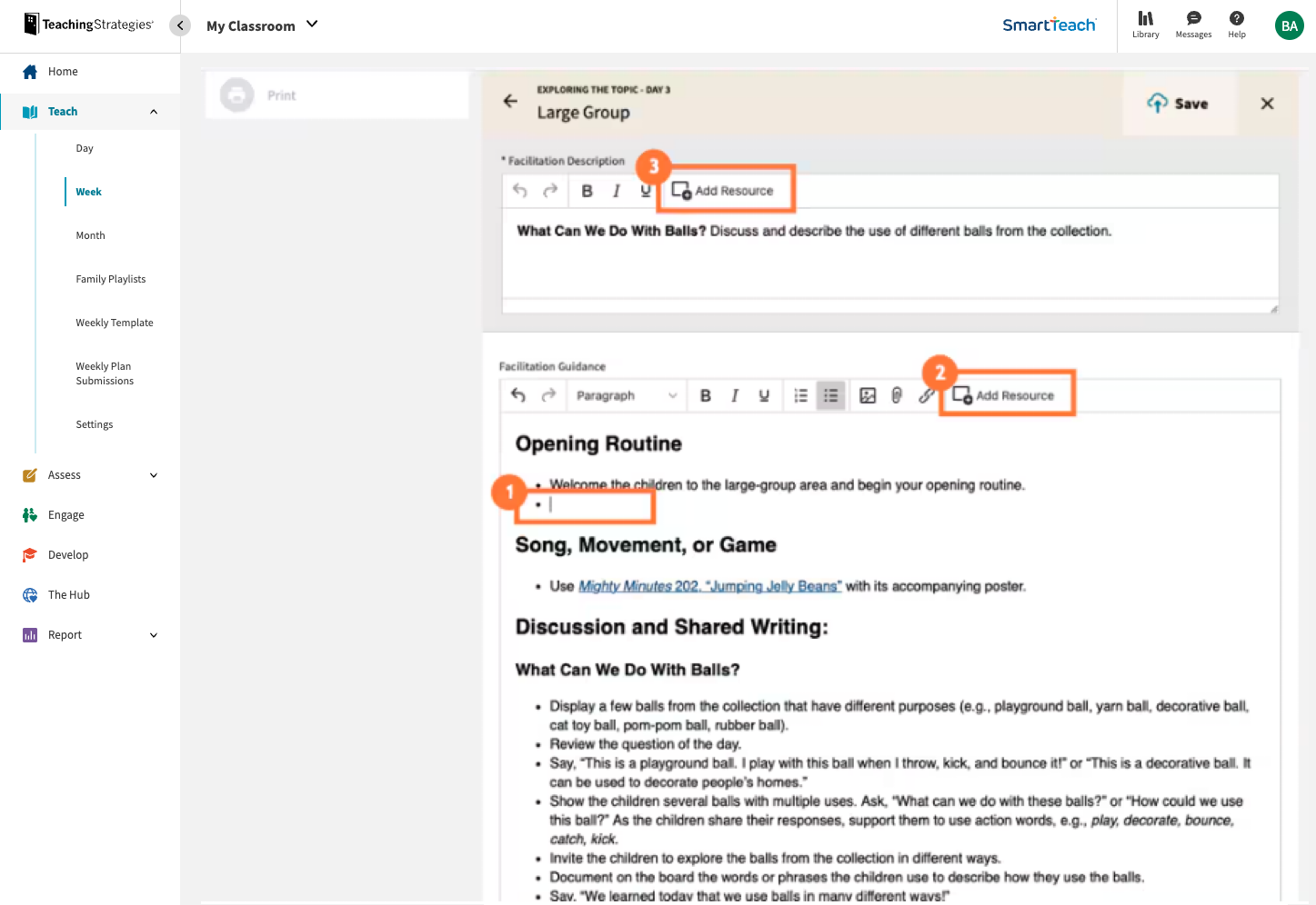 Using the Day View Calendar