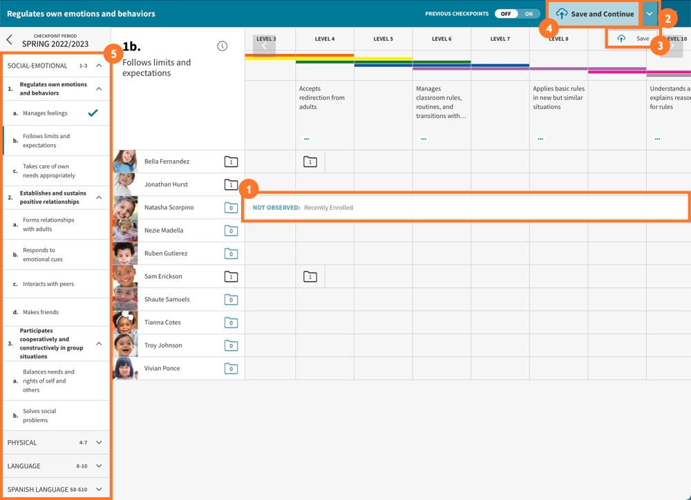 Entering and Finalizing Checkpoints