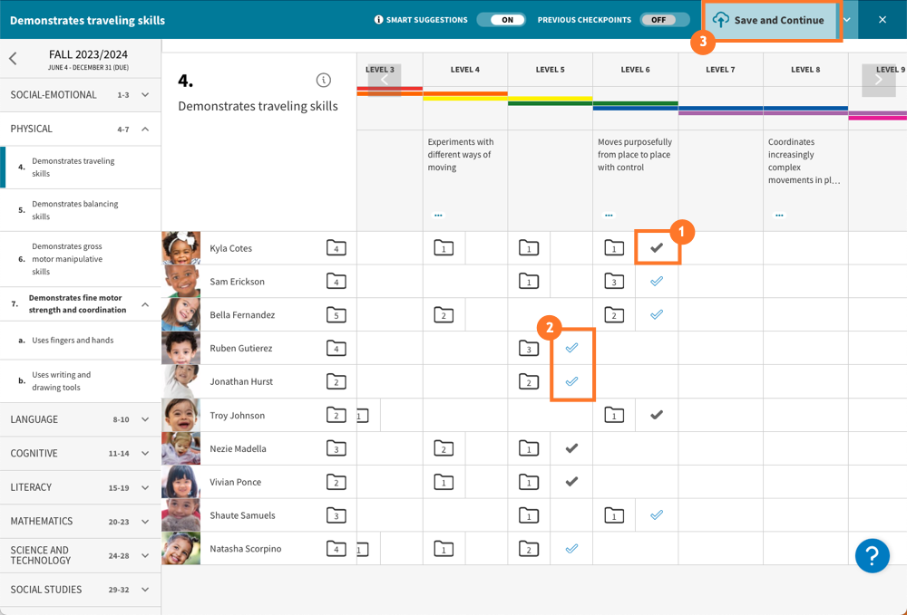 Entering and Finalizing Checkpoints