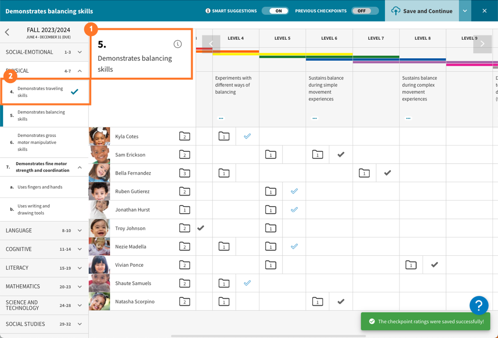 Entering and Finalizing Checkpoints