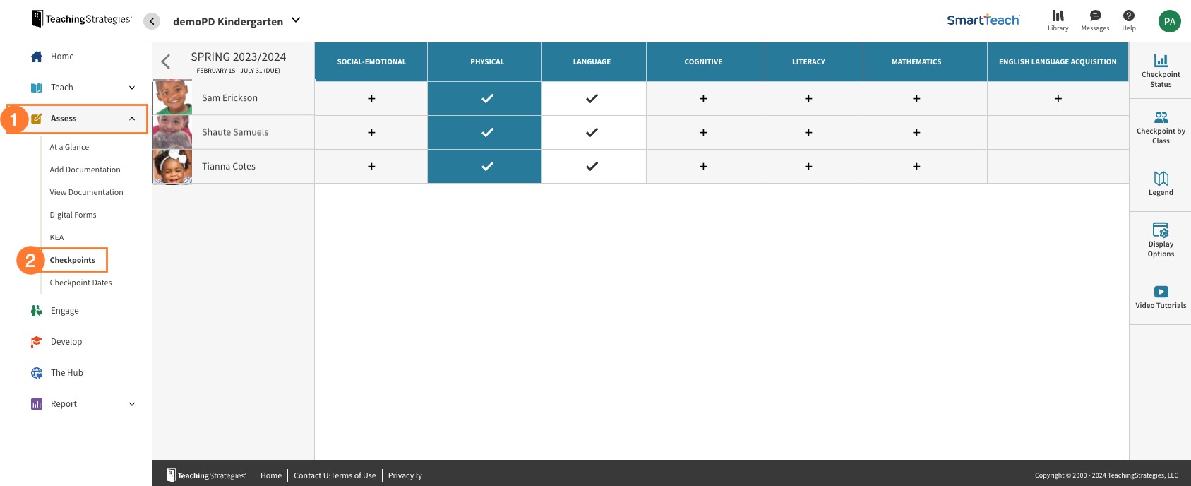 Entering and Finalizing Checkpoints