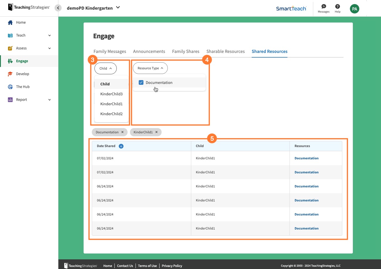 View Shared Resources