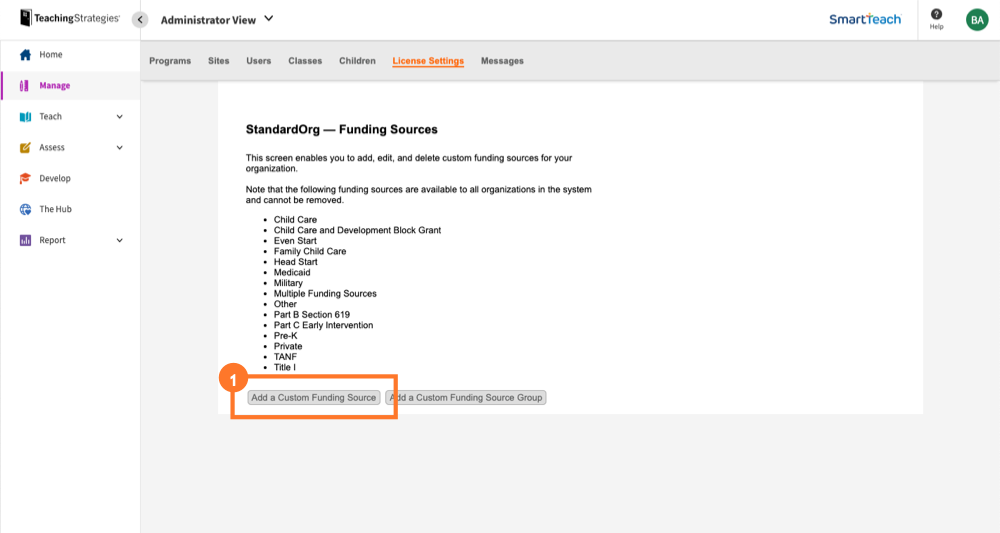 Managing License Settings in SmartTeach