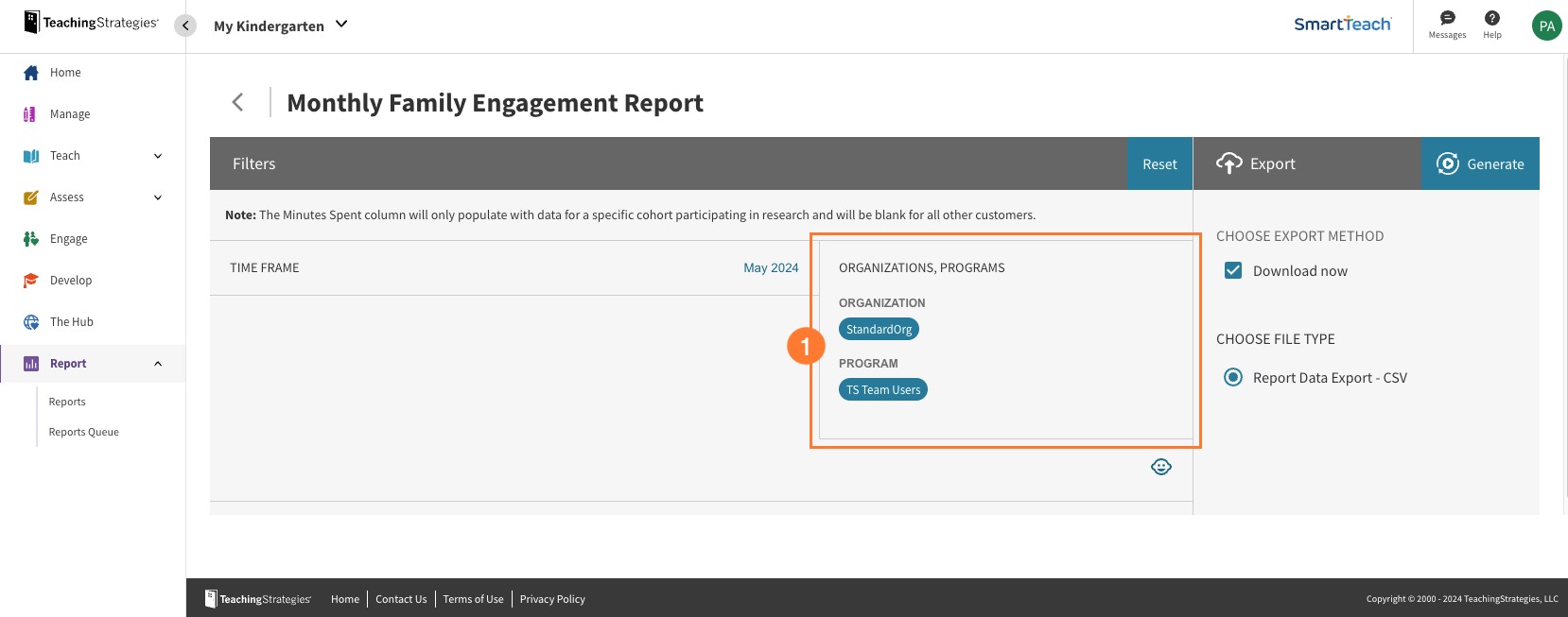 Monthly Family Engagement Report