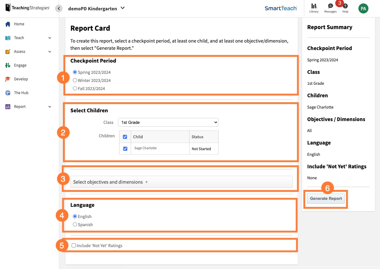Report Card - Teachers