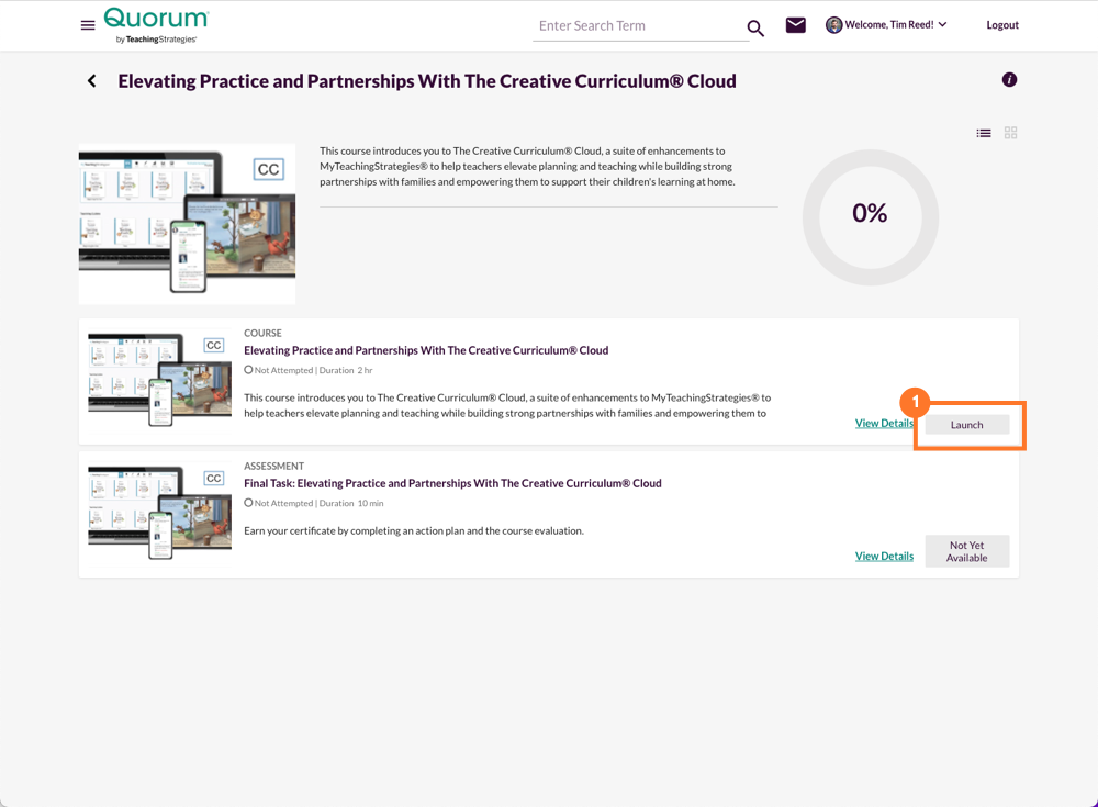 Completing Product Tutorials in Quorum
