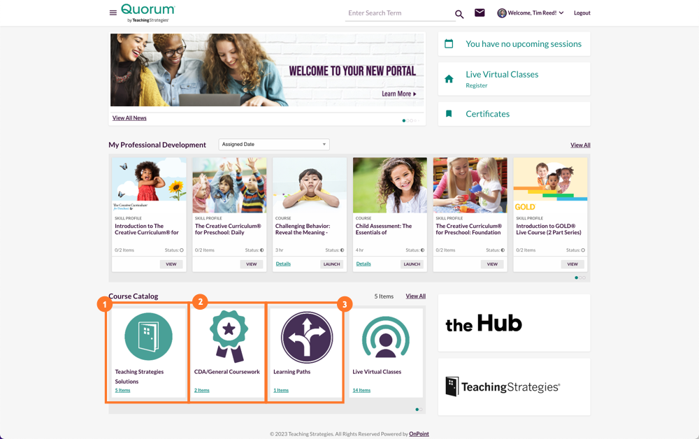 Completing On-Demand Courses in Quorum
