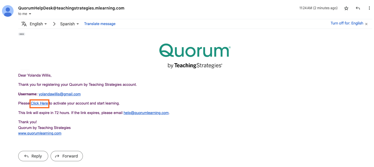 How to Activate Your New Quorum Account