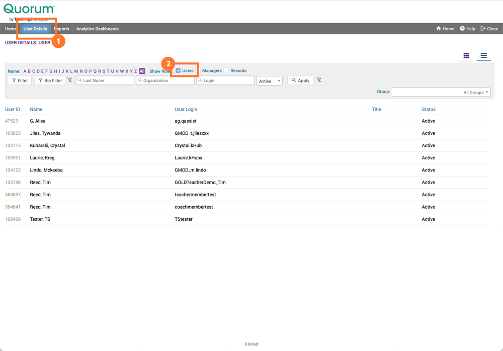 Why aren't all of my staff members appearing in Quorum?
