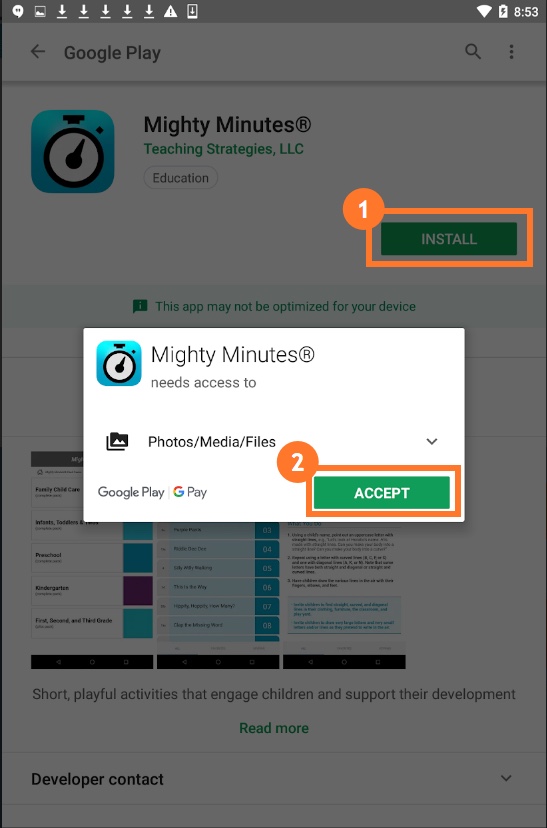 Downloading the Mighty Minutes App - Android Devices