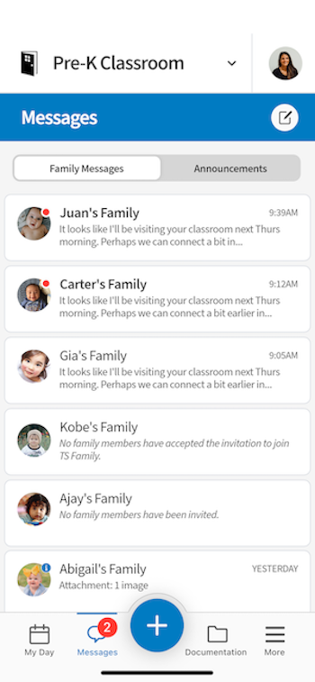 Communicating With Families on the SmartTeach® App