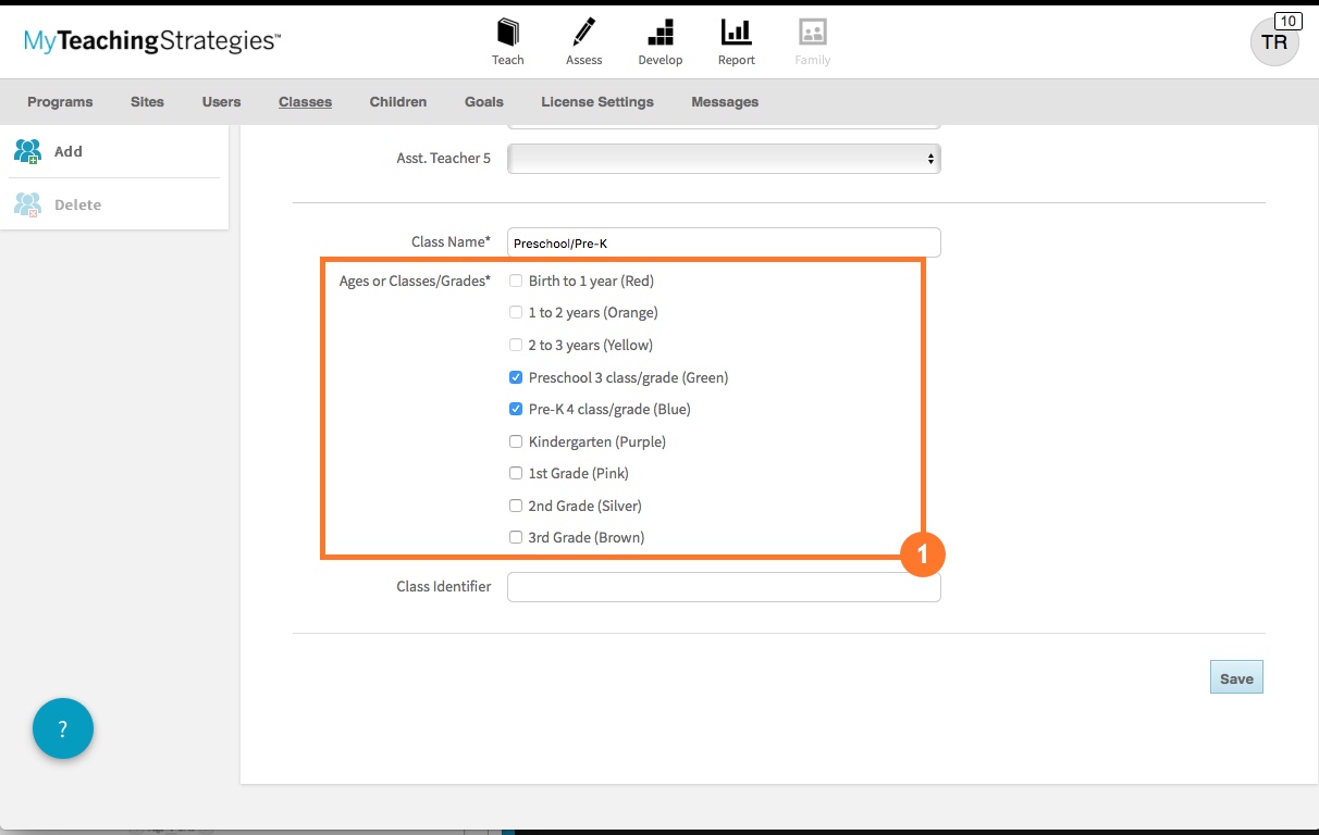 Which ages or classes/grades should I assign to a class as an ...