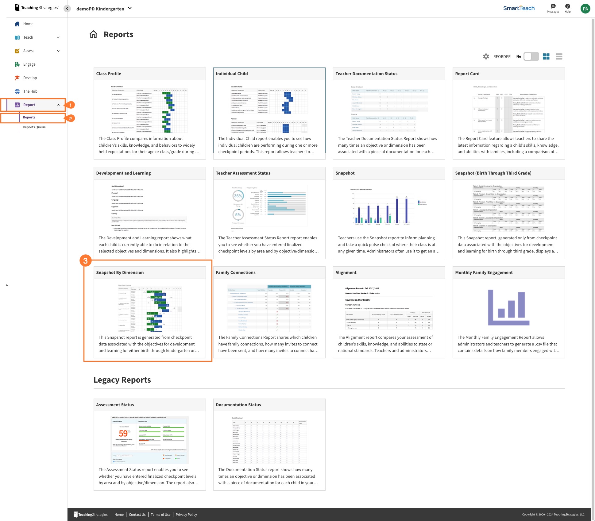 Snapshot By Dimension Report - Teachers
