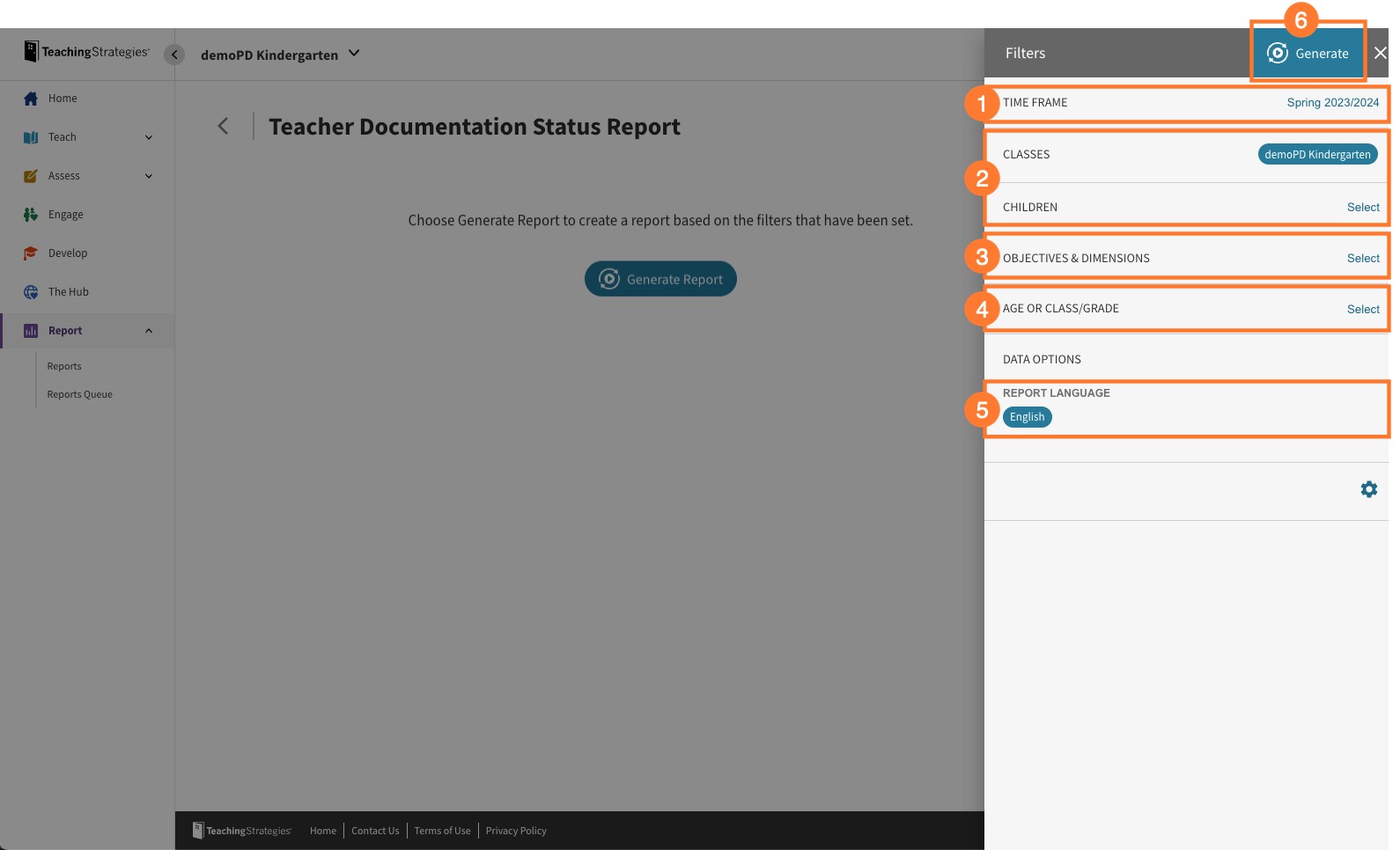 Teacher Documentation Status Report
