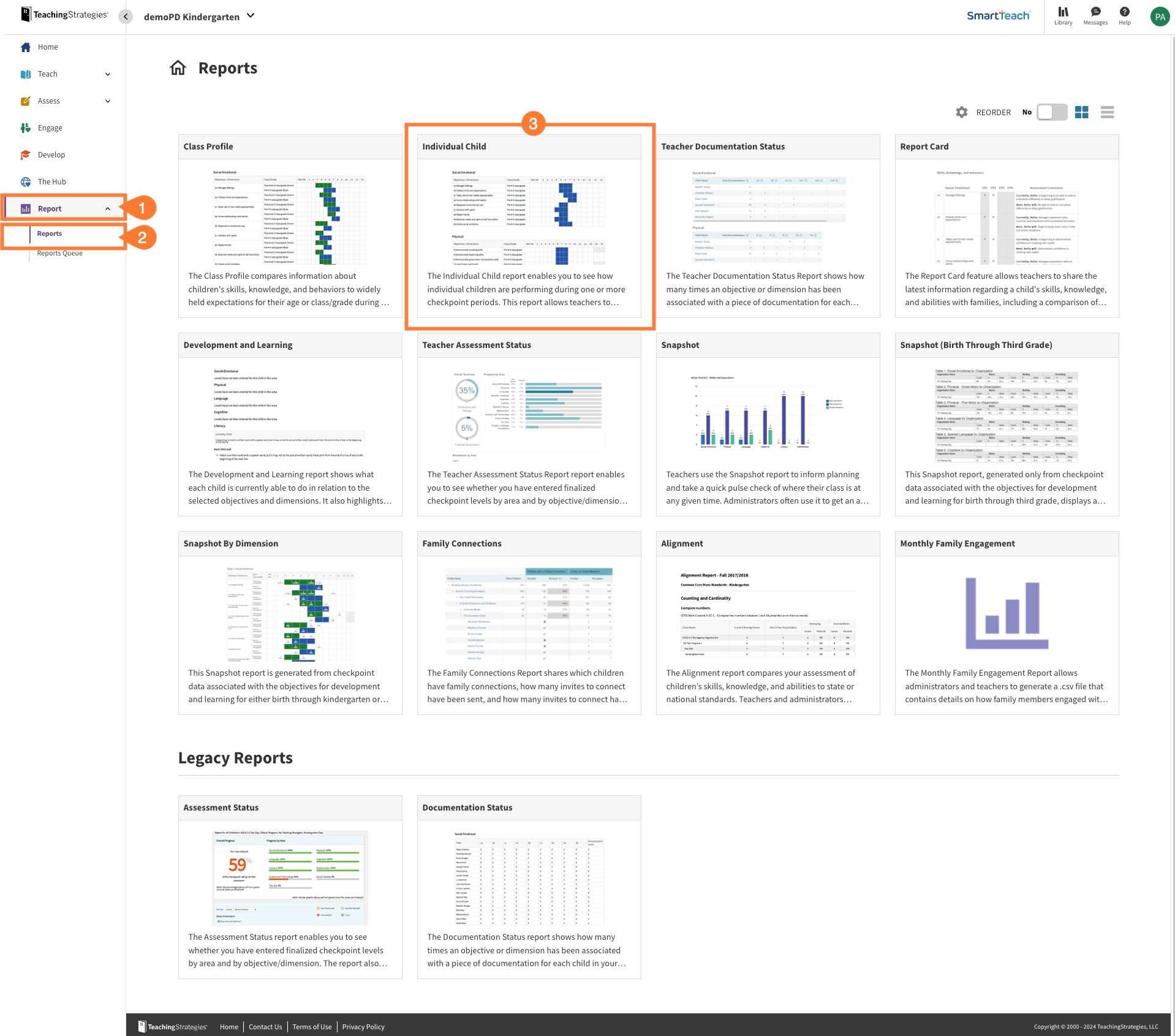 Individual Child Report - Teachers