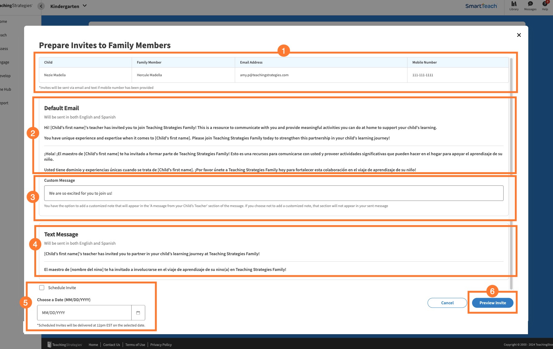 Managing Family Members in SmartTeach