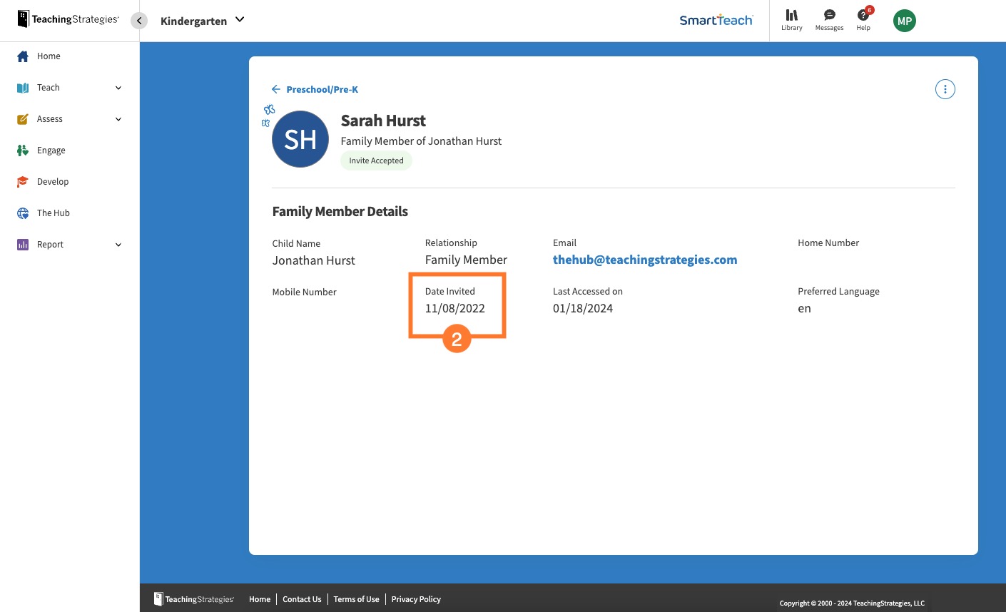 Managing Family Members in SmartTeach