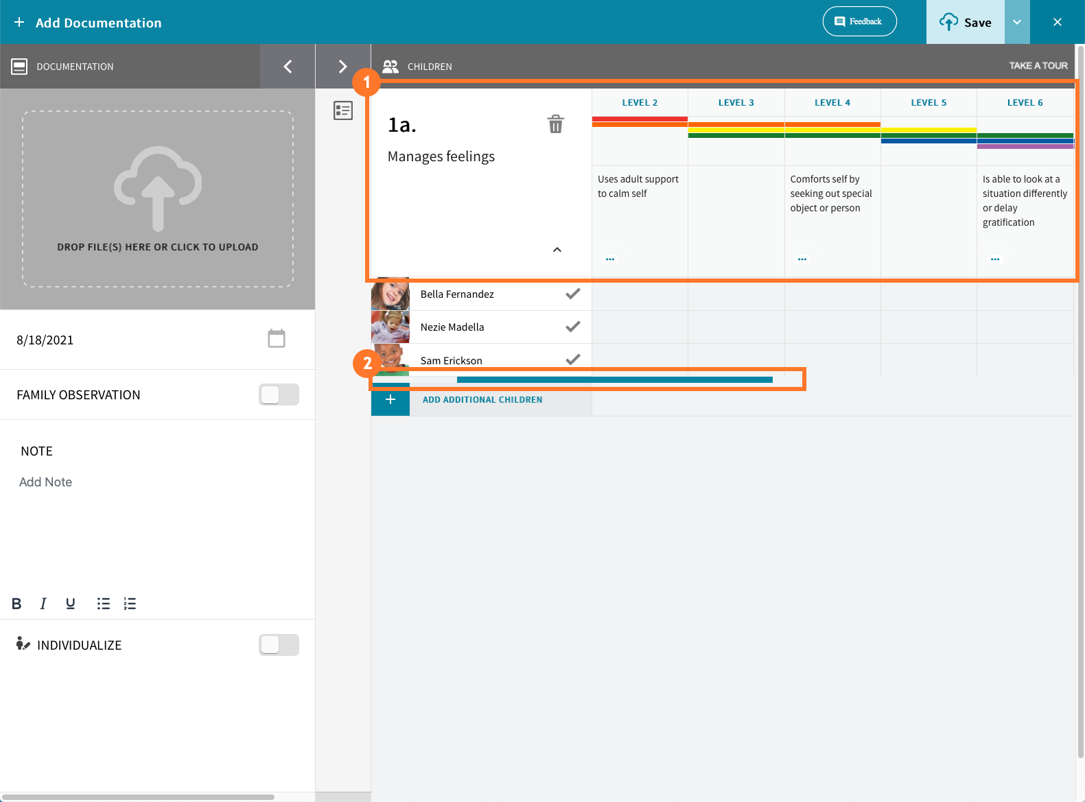 How do I view more levels while selecting preliminary levels and ...