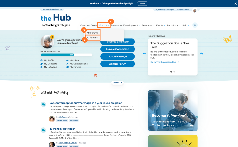 Participating in Discussion Forums in The Hub