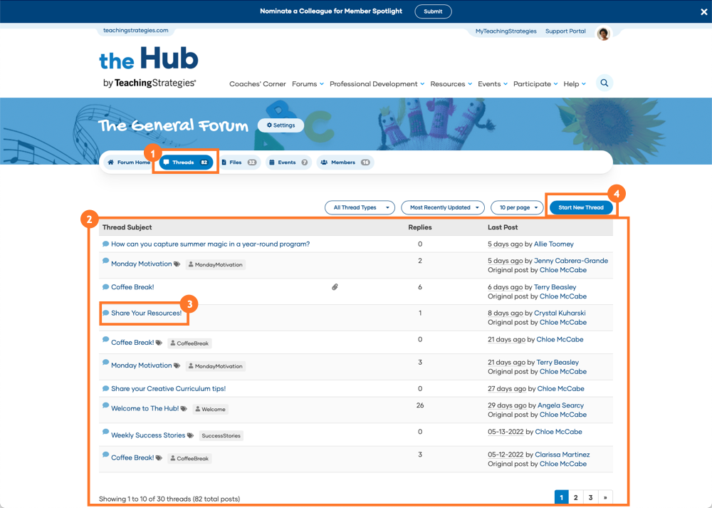 Participating in Discussion Forums in The Hub