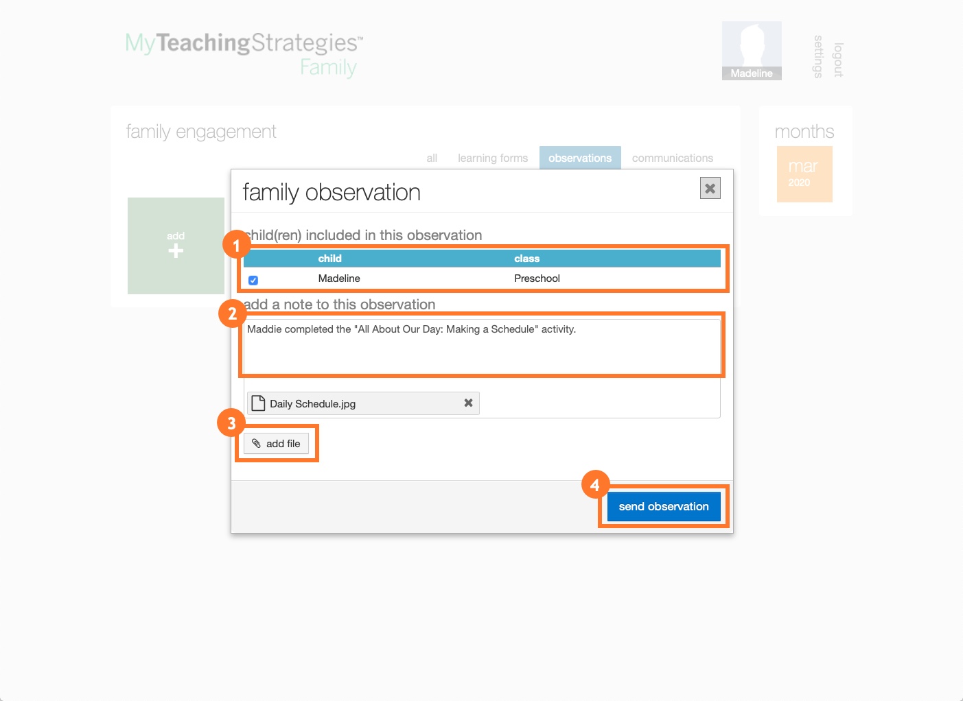 Adding Observations in SmartTeach Family
