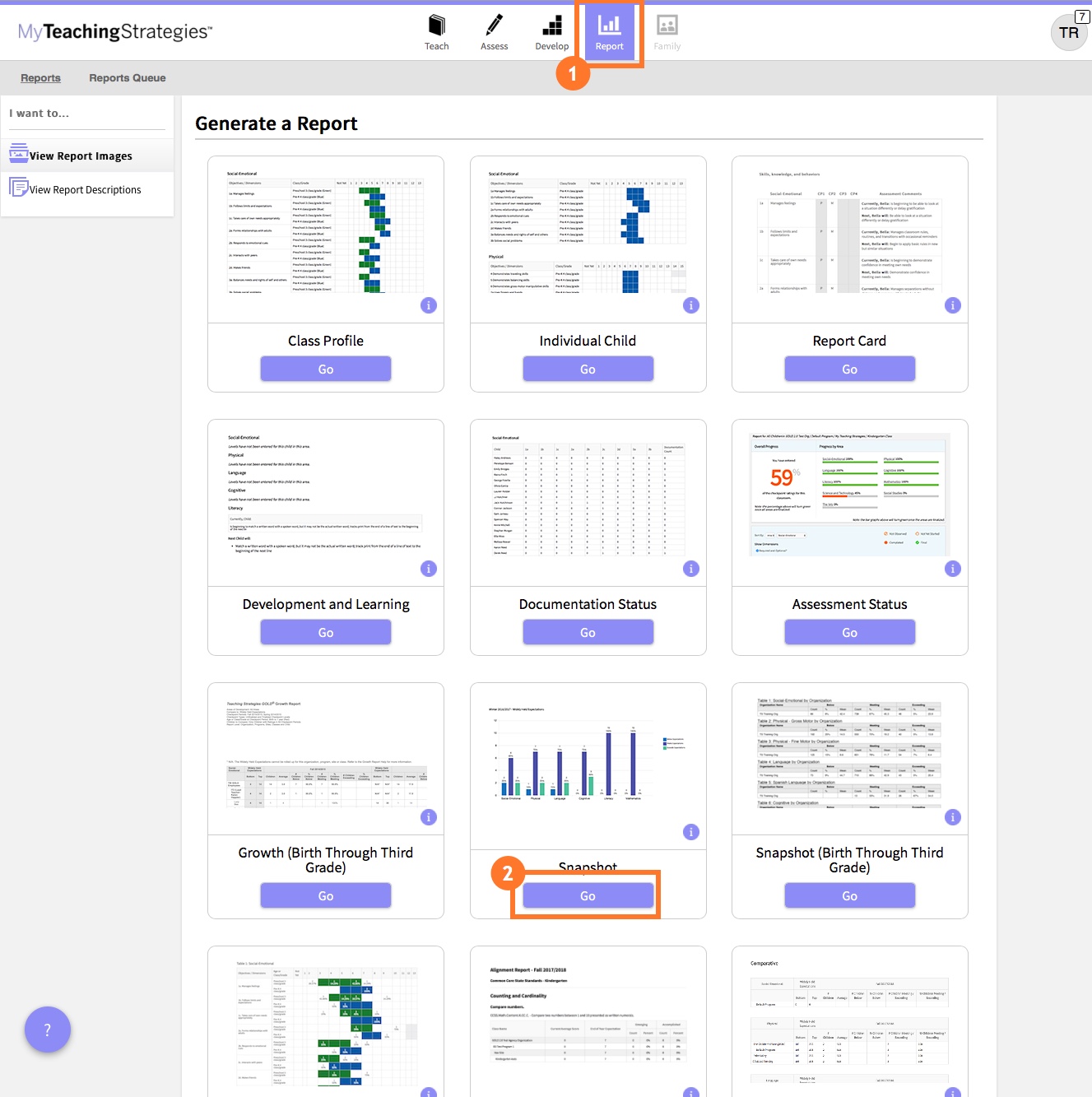 How do I generate reports that include only children tagged with a ...