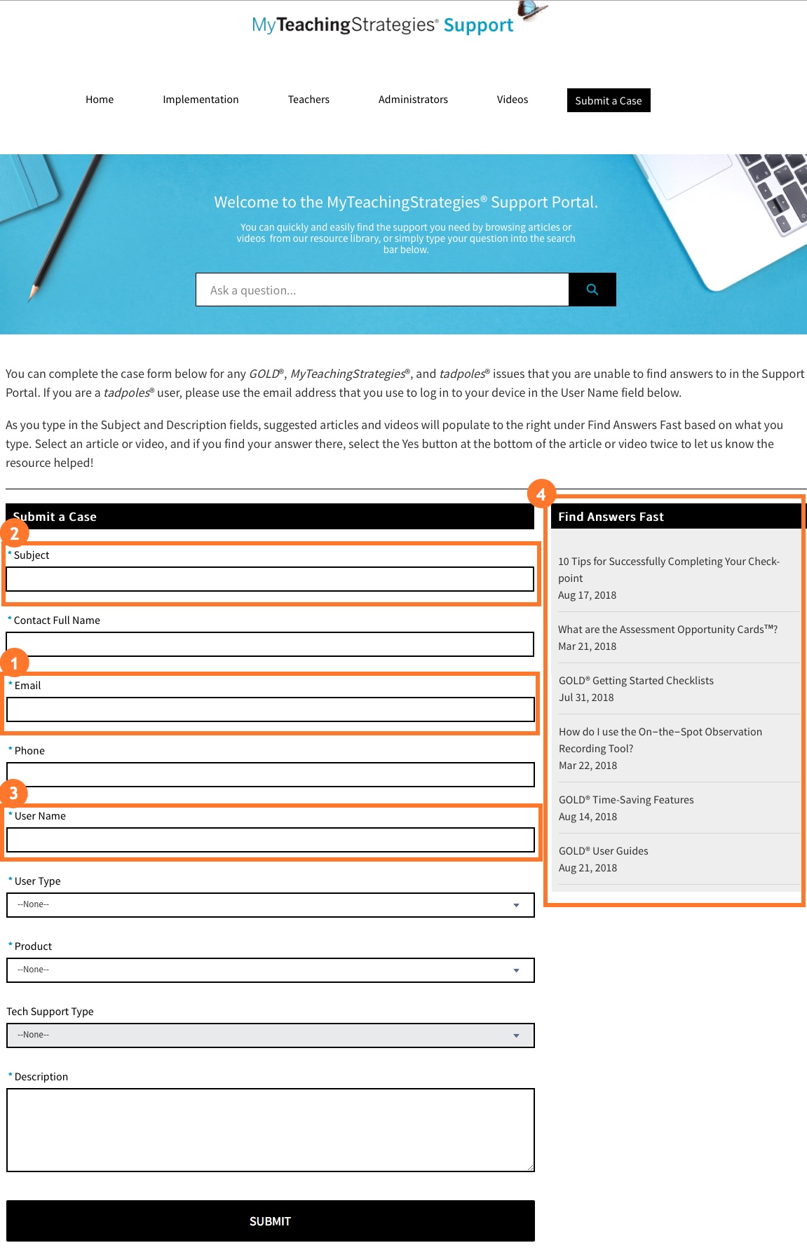 Using the SmartTeach Support Portal
