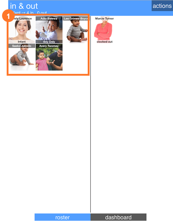 Checking Children In and Out on the Childcare By Tadpoles App