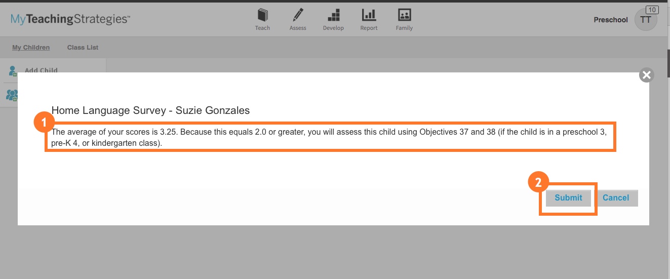 Completing the Home Language Survey