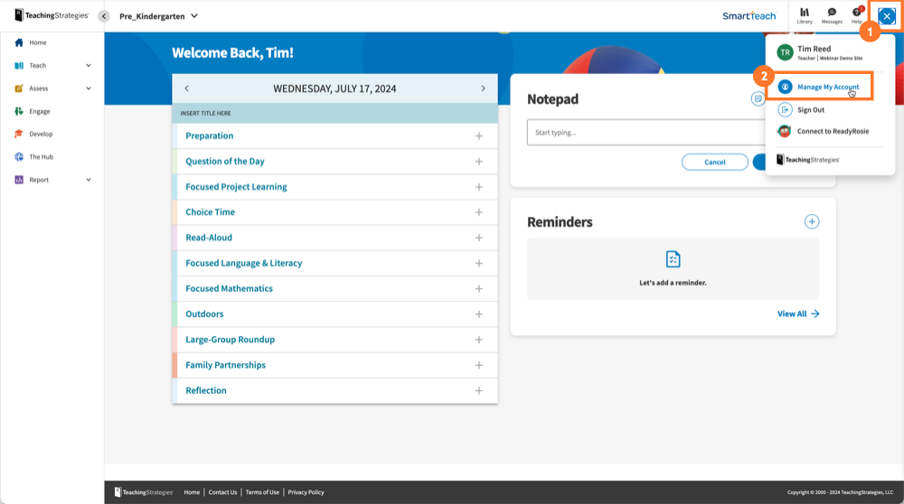 How do I change my SmartTeach password?