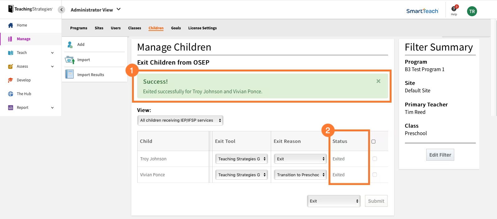Exiting / Transitioning / Reactivating Children From an IFSP / IEP