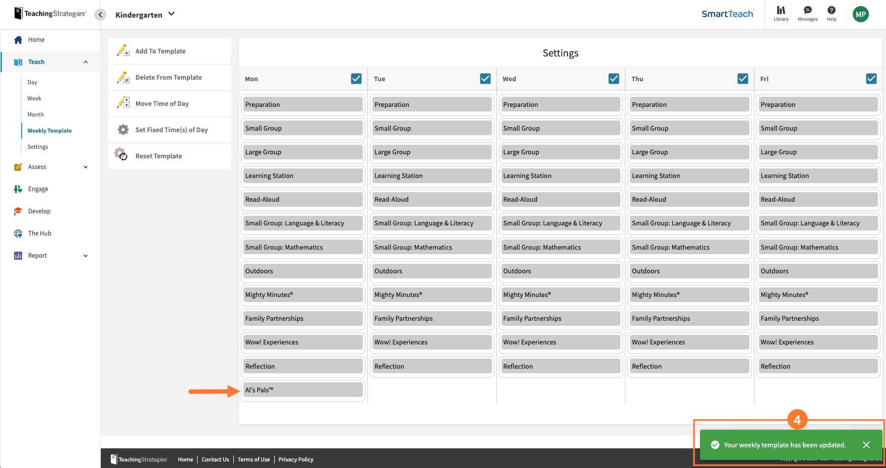 Planning for Al's Pals Lessons