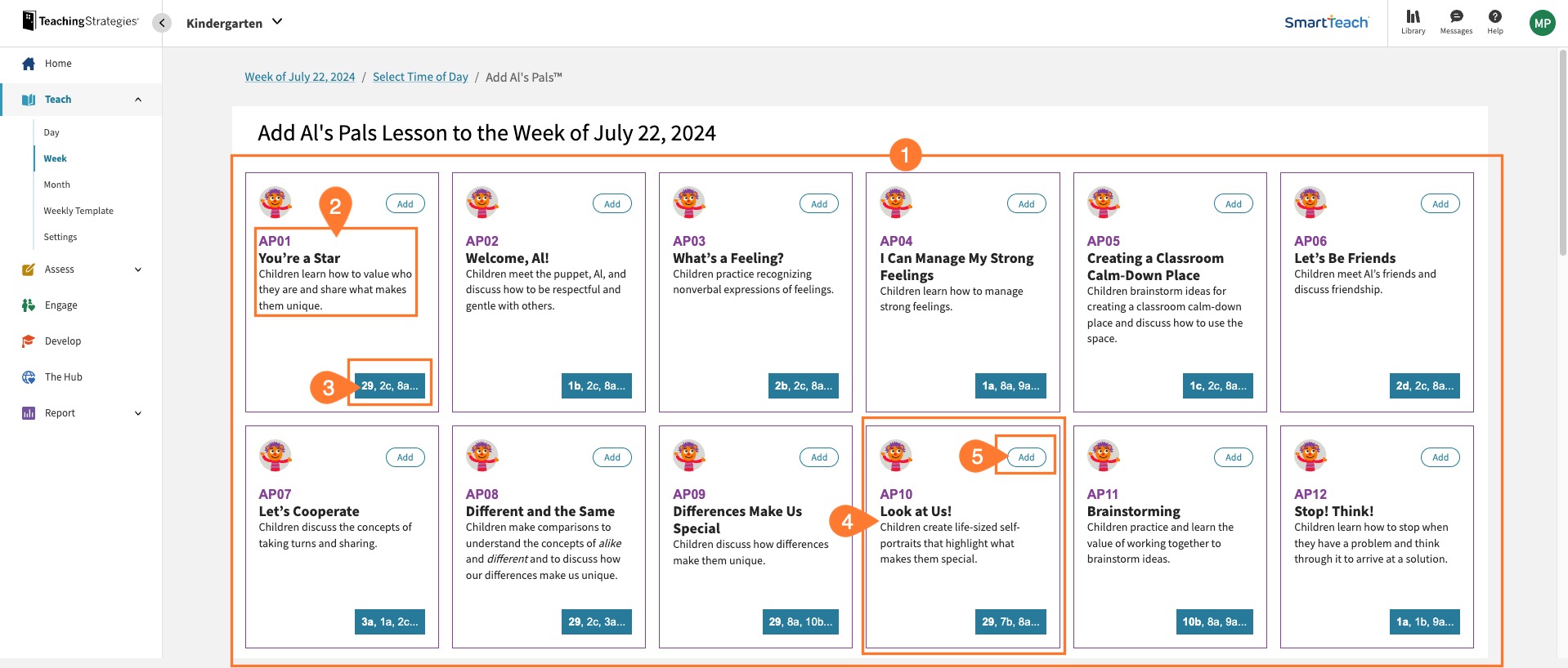 Planning for Al's Pals Lessons