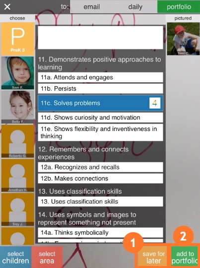 Adding Documentation with the MyTeachingStrategies Mobile App - Tadpoles Users