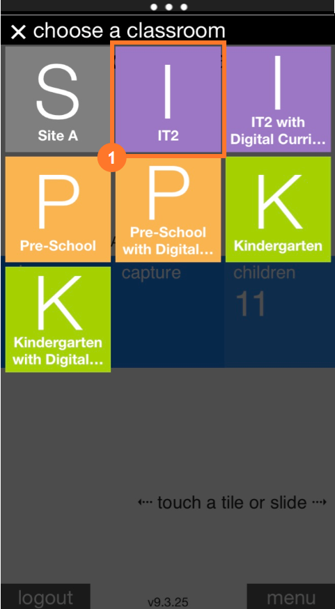 How do I change classes in the MyTeachingStrategies mobile app?