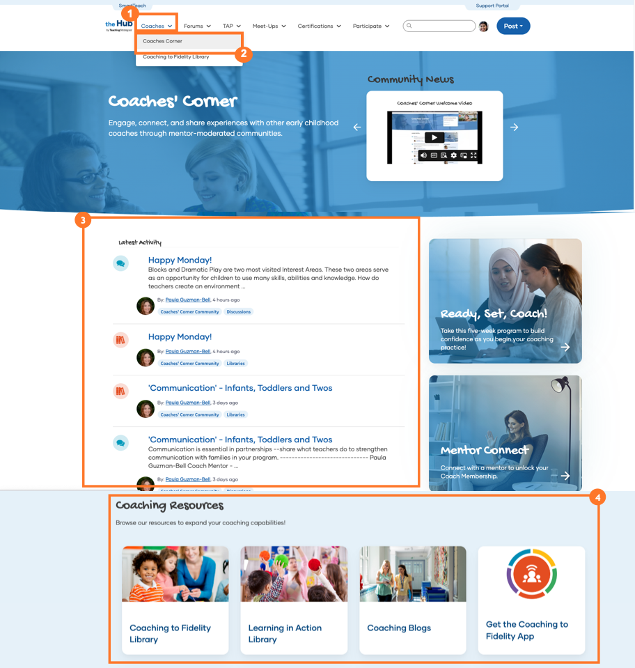 Exploring the Coaches Corner in The Hub