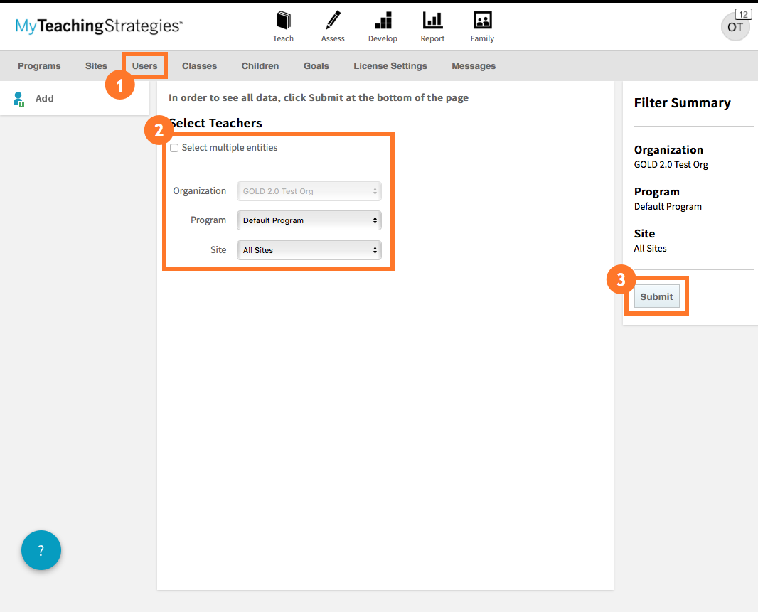 How do I add, edit, or remove an existing user's administrative access in SmartTeach®?