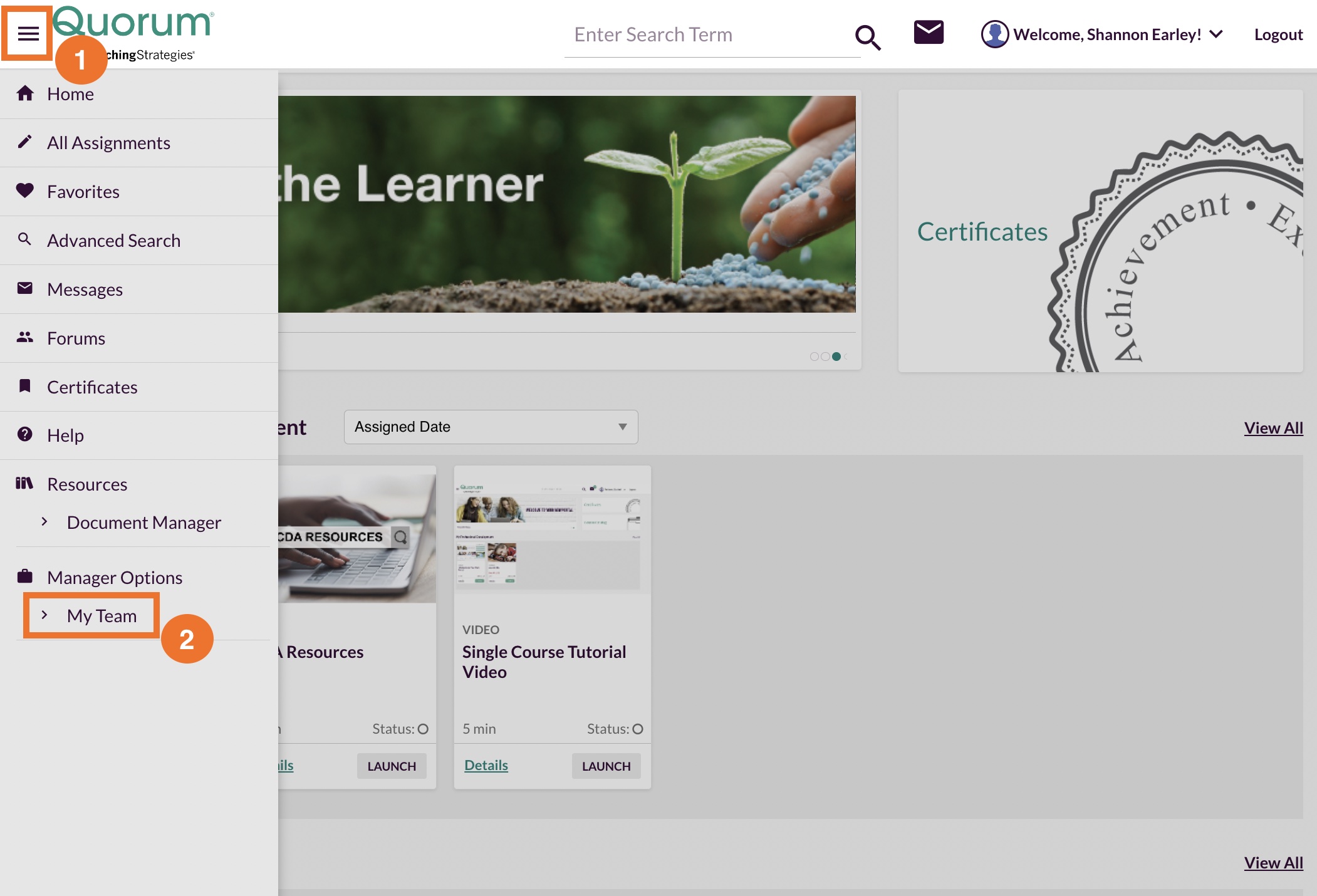 How Can an Administrator View a Staff Member's Quorum Transcript?
